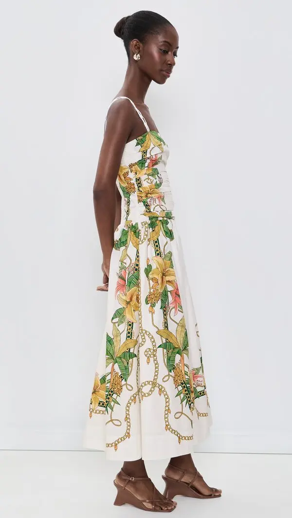 Farm Rio Tropical Royalty Midi Dress