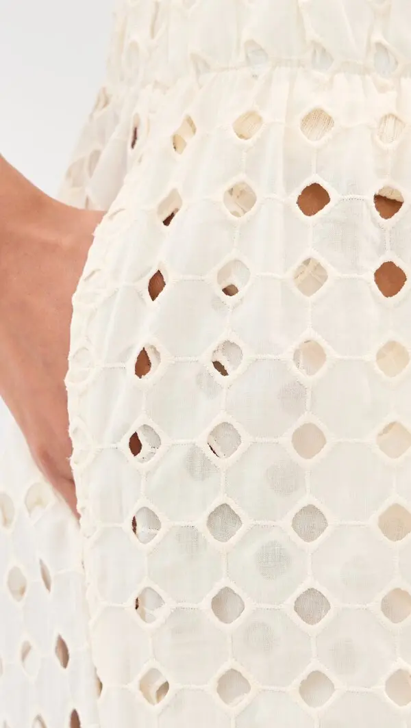 LE BOP Riviera Cropped Eyelet Pants
