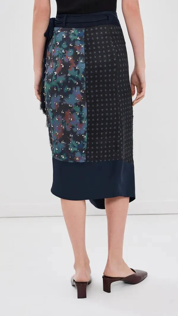 3.1 Phillip Lim Desert Flower Draped Wrap Skirt