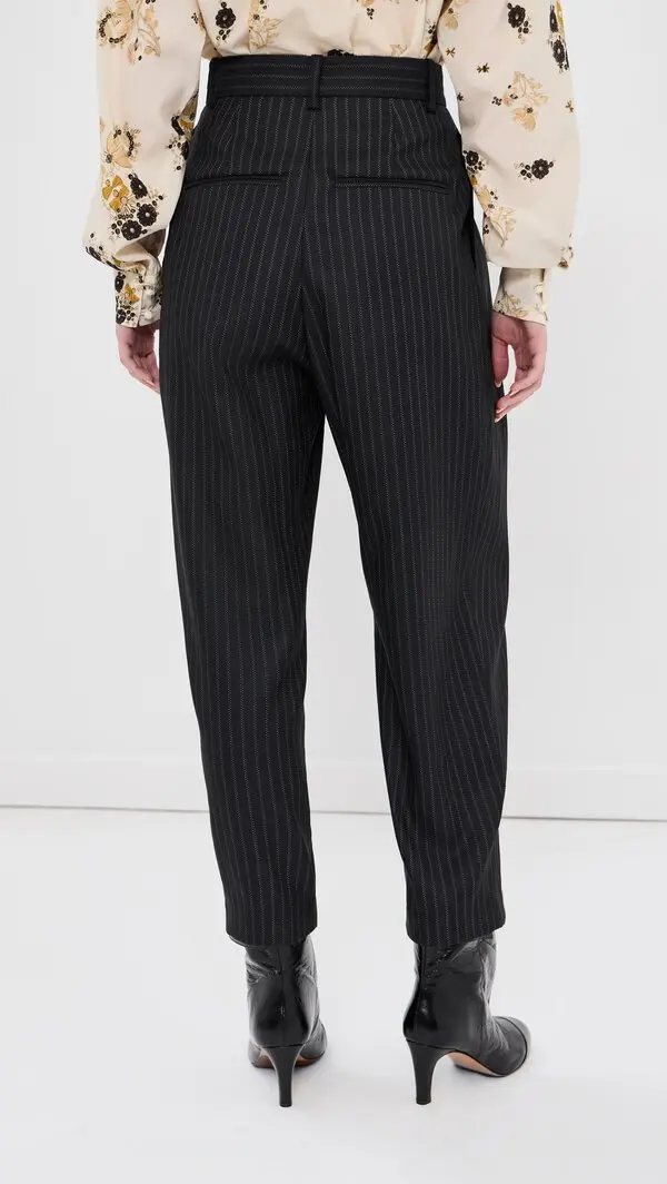 Isabel Marant Étoile Janice Pinstriped Wool Blend Pants