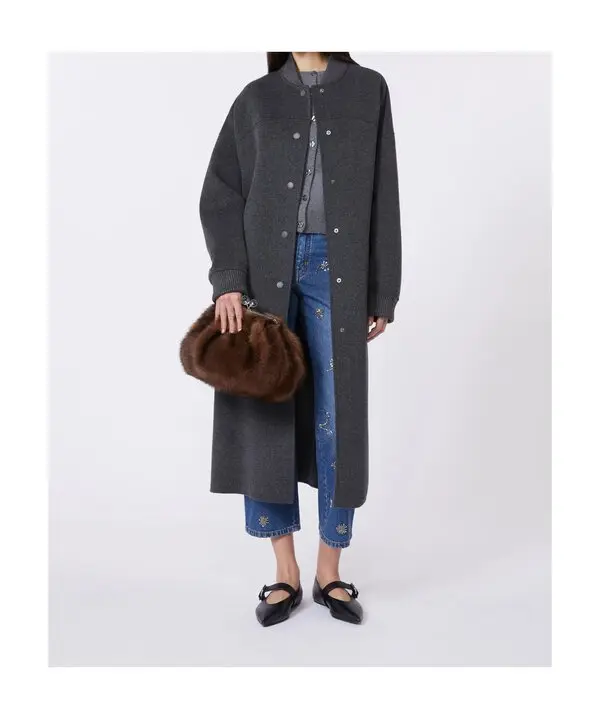 Max Mara Rib-knit Pocket Parka Coat