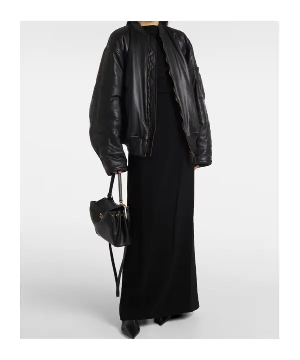 Balenciaga Leather Bomber Jacket