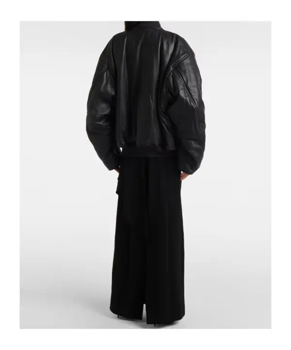Balenciaga Leather Bomber Jacket