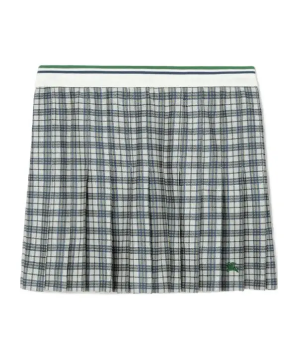 Burberry Pleated Check Jersey Mini Skirt