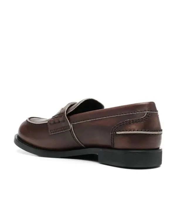 Miu Miu Leather Penny Loafers