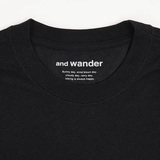 AND WANDER Large Logo Print T-shirt