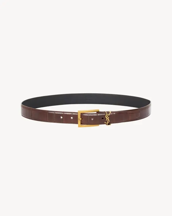 Saint Laurent Cassandre Belt In Eel