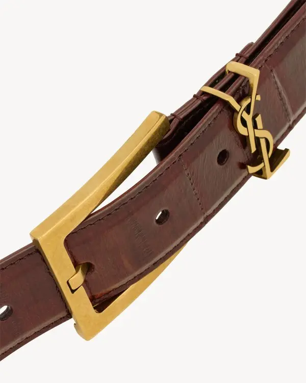 Saint Laurent Cassandre Belt In Eel
