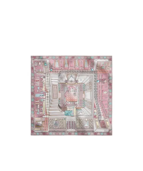 Dior Inside Avenue90 Square Scarf - Pink