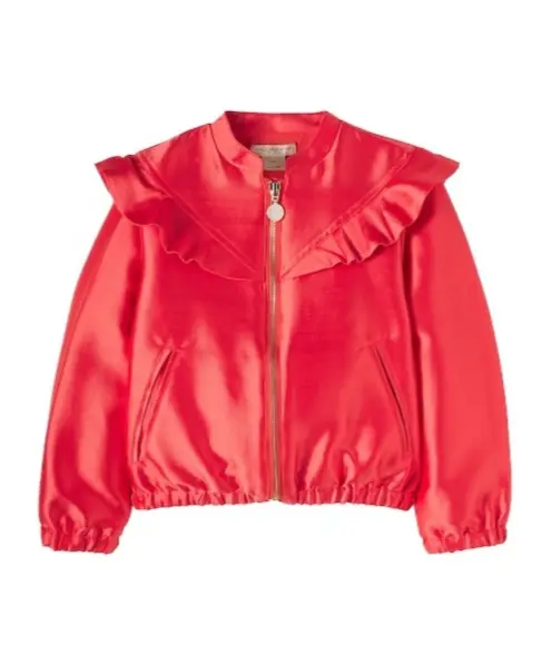 Stella McCartney Long Sleeve Jacket With Ruffle Detail - Red