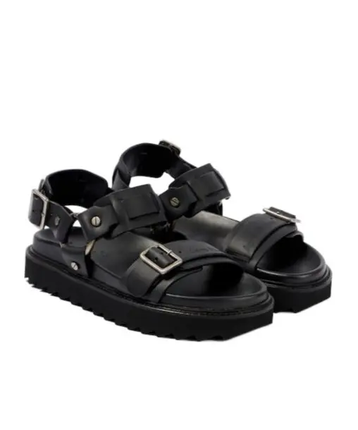 Acne Studios Debossed Leather Platform Sandals