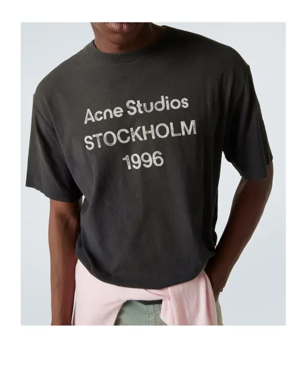 Acne Studios Logo-print Cotton-blend T-shirt