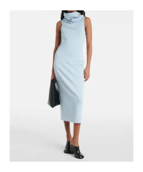 Alaïa Hooded Jersey Midi Dress