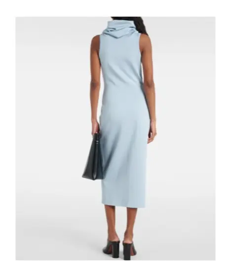 Alaïa Hooded Jersey Midi Dress