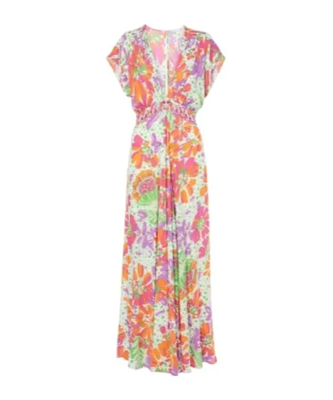 Poupette St Barth Cécile Floral Maxi Dress - Pink