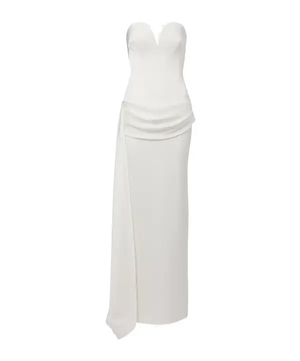 Alex Perry Bridal Draped Strapless Gown