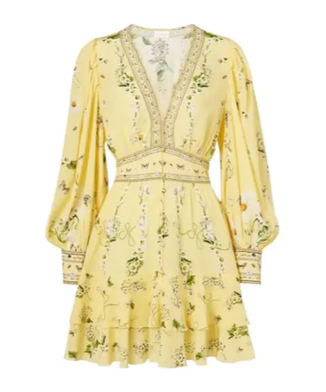 Camilla Floral Silk Crêpe Minidress