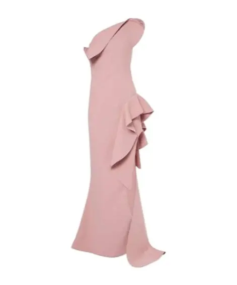 Maticevski Pleated One-shoulder Crepe Dress