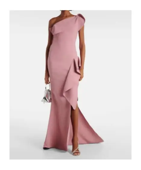Maticevski Pleated One-shoulder Crepe Dress