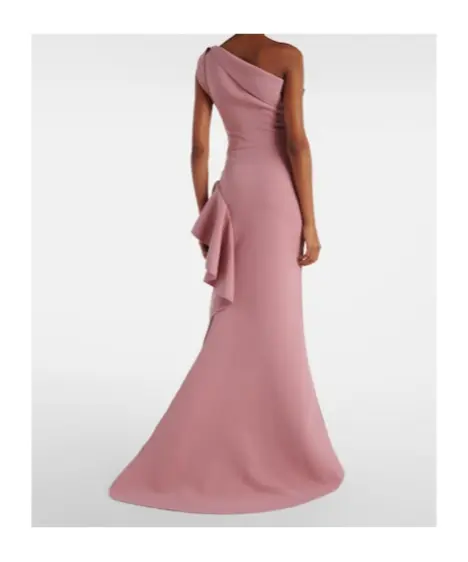 Maticevski Pleated One-shoulder Crepe Dress