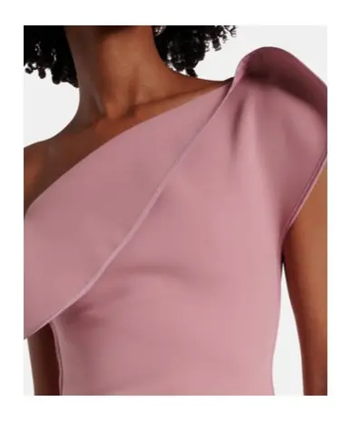 Maticevski Pleated One-shoulder Crepe Dress
