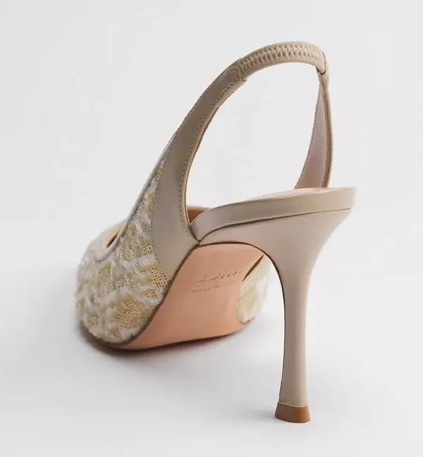 Dior Slingback Pumps With Sequins And Logo Detail