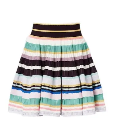 Alaïa Striped Knit Miniskirt