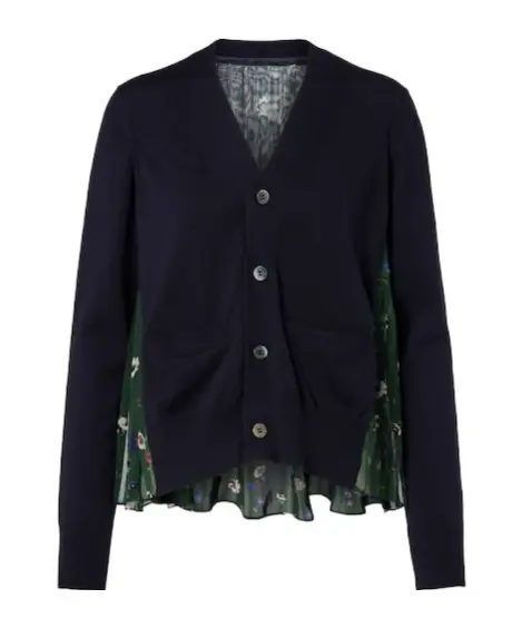 Sacai Floral Cotton Cardigan