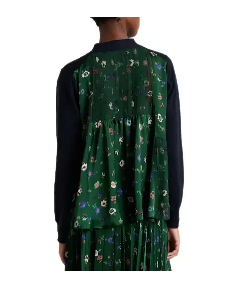 Sacai Floral Cotton Cardigan