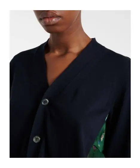 Sacai Floral Cotton Cardigan