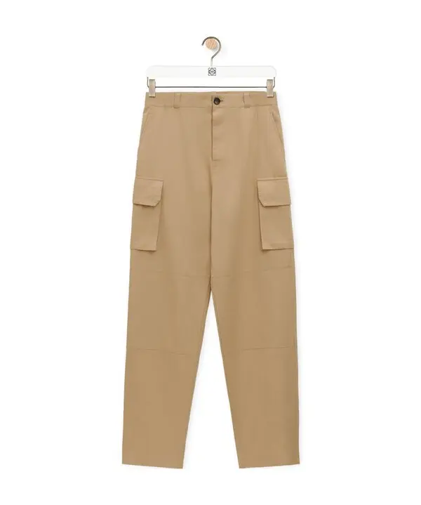 Loewe Straight-leg Cargo Trousers - Sand-colored