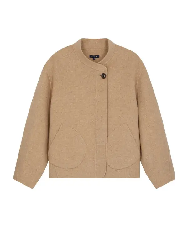 Soeur Short Windsor Coat In Double-faced Wool