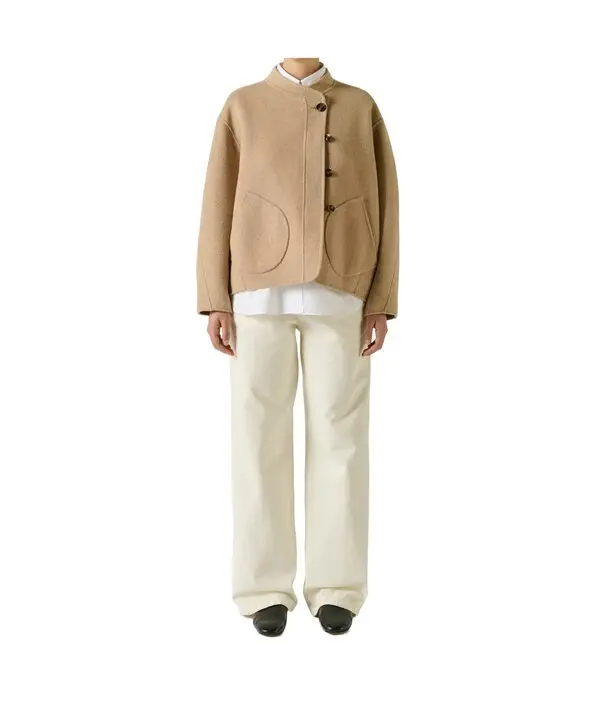 Soeur Short Windsor Coat In Double-faced Wool