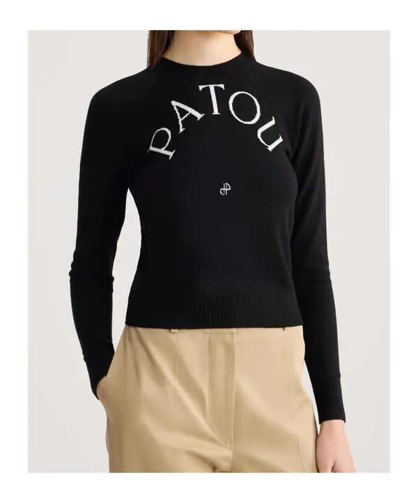 PATOU Logo-intarsia Crewneck Jumper