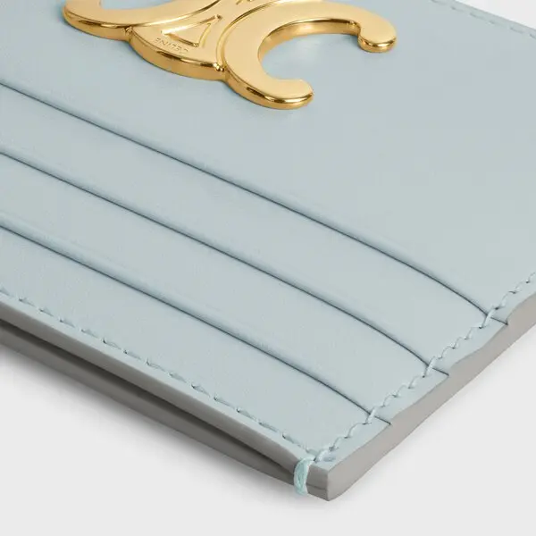 Celine Card Holder Triomphe In Shiny Calfskin