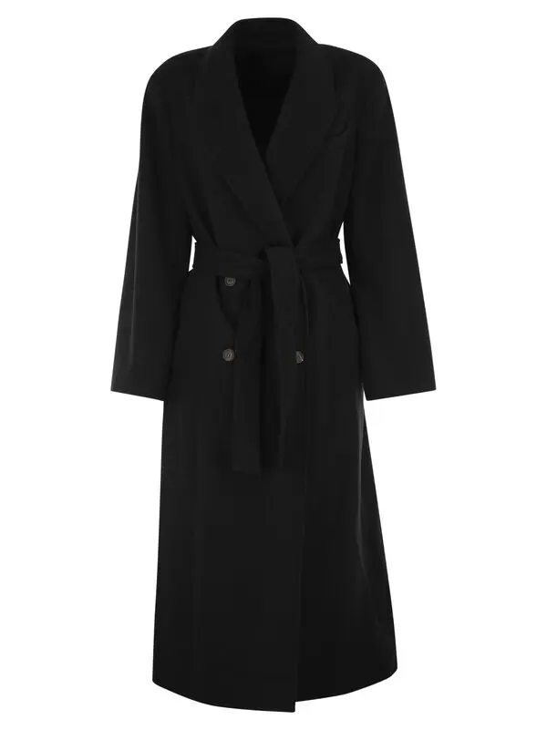 Brunello Cucinelli Pure Cashmere Double-breasted Belted Coat