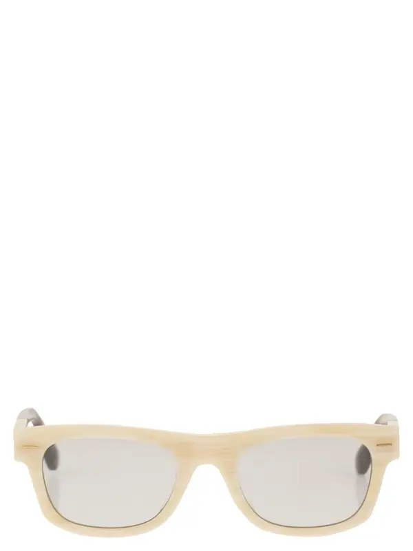 Brunello Cucinelli Acetate Sunglasses With Rectangular Frame - Cream