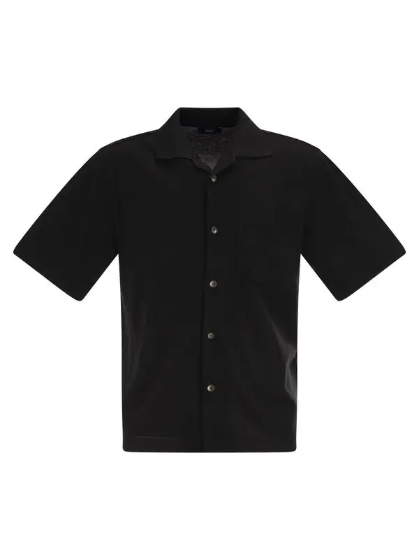 Herno Cotton Jersey Shirt With Chest Pocket