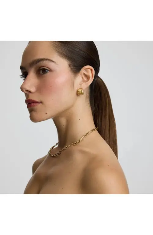 D.LOUISE Ribbed Small Hoop Earrings
