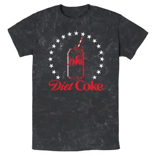 COCA COLA Diet Can Stars Stamp Graphic T-shirt