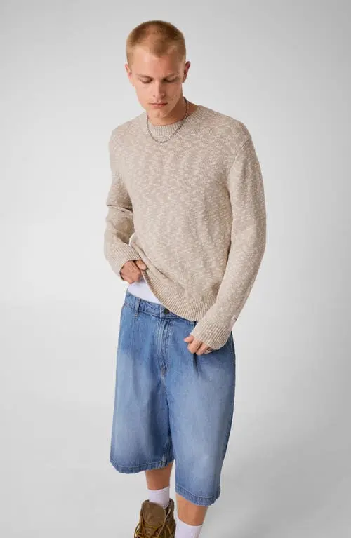 Guess Marled Cotton Crewneck Sweater