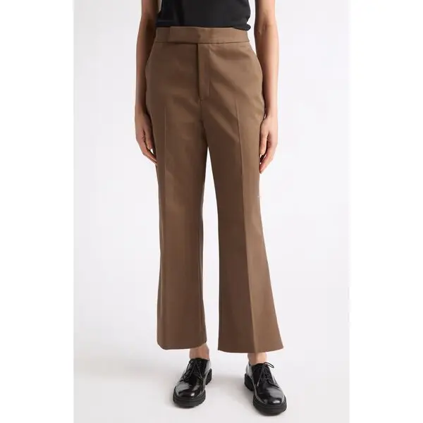 Partow Sullivan Creased Flared Cotton Twill Pants