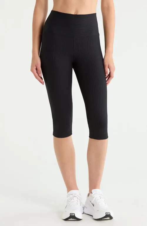 Year Of Ours Ribbed High Waist Capri Leggings - Black