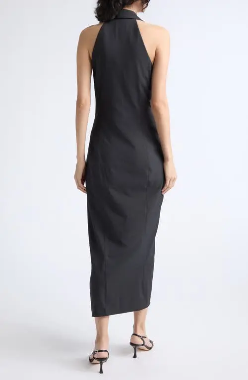 Cinq À Sept Halterneck Midi Dress With Hardware Detail