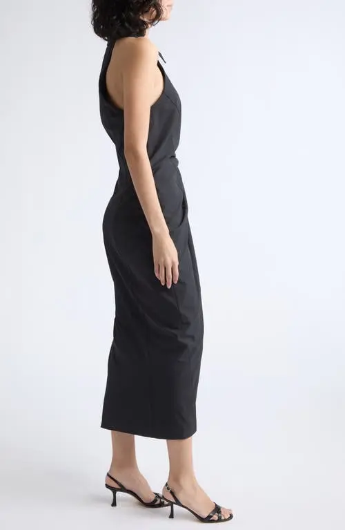 Cinq À Sept Halterneck Midi Dress With Hardware Detail