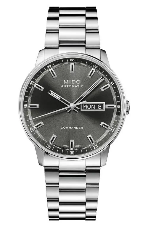 MIDO Commander Datoday Automatic Bracelet Watch - Anthracite