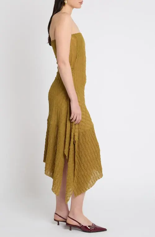 MUSE ASSEMBLY Hanky Hem Midi Bandeau Dress