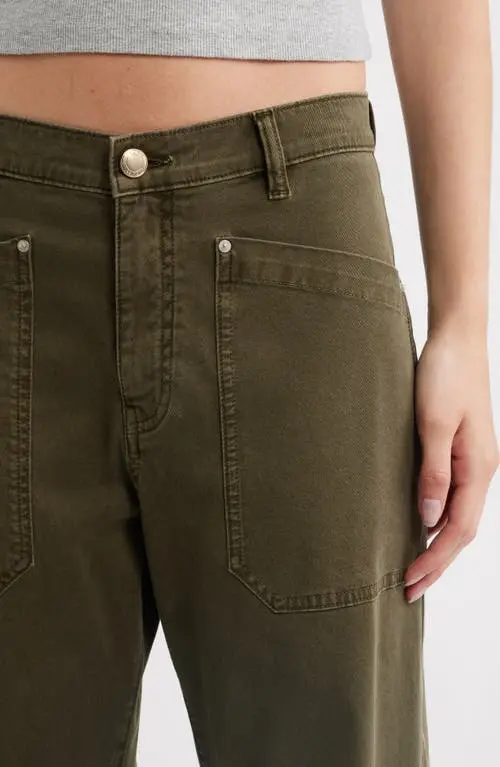 DL1961 Bilie Barrel High Rise Twill Pants - Pine