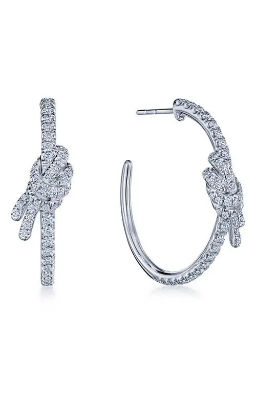 Kwiat Entwine Diamond Hoop Earrings - Platinum