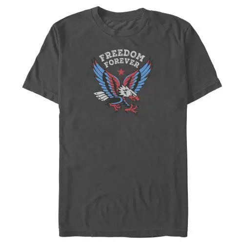LOST GODS America Freedom Forever Short Sleeve Graphic T-shirt - Charcoal